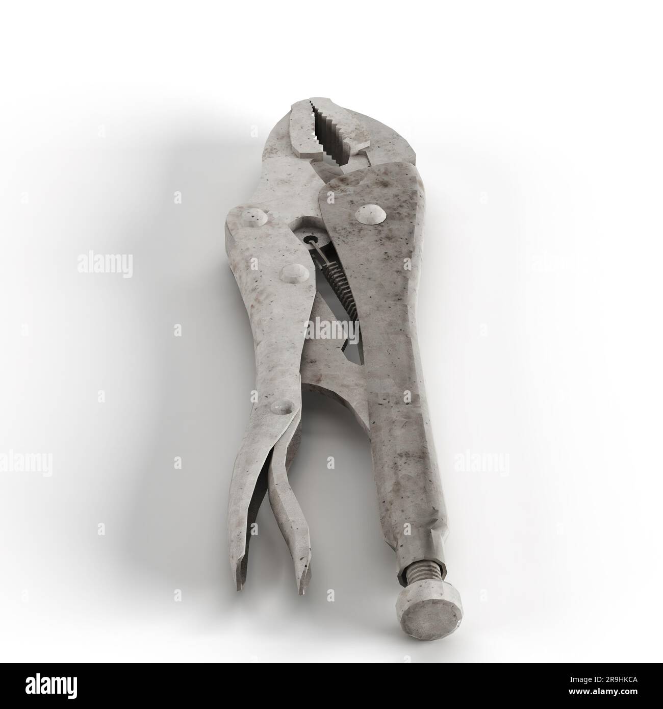 A close-up of a 3D rendered model of pliers Stock Photo - Alamy