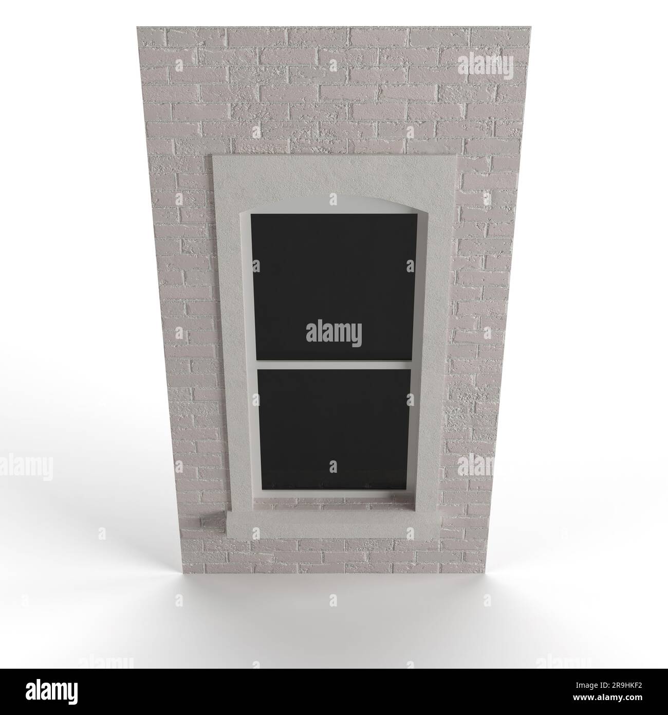 A 3D rendering of a white wall and window Stock Photo - Alamy