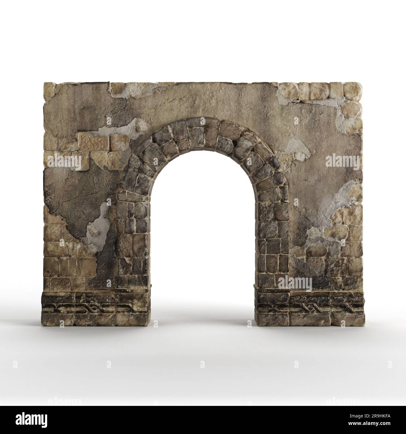 A 3D rendered scale model of a classic, stone archway Stock Photo - Alamy