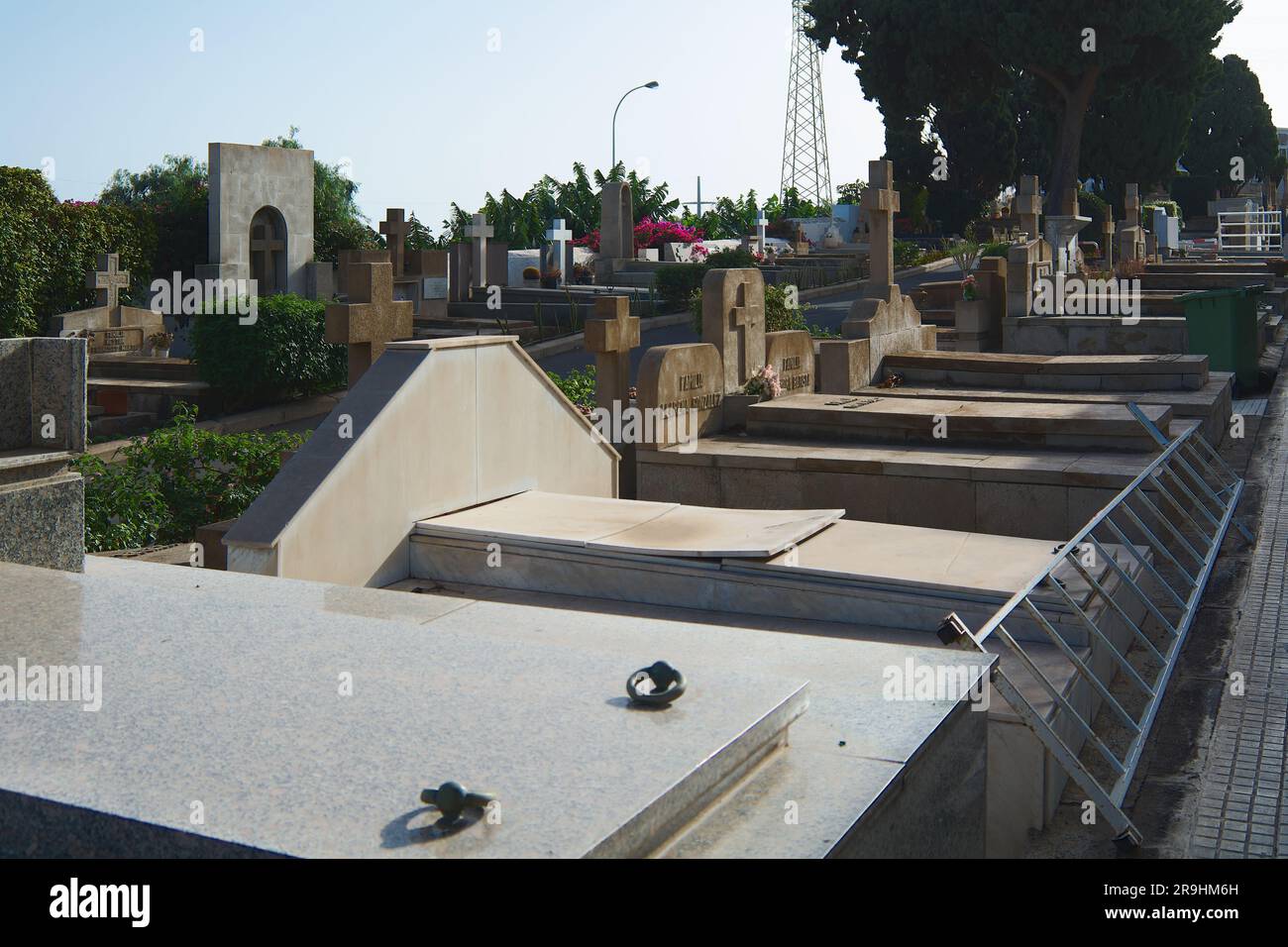Tenerife, Spain - June 27, 2023: Christian cemetery with multiple ...