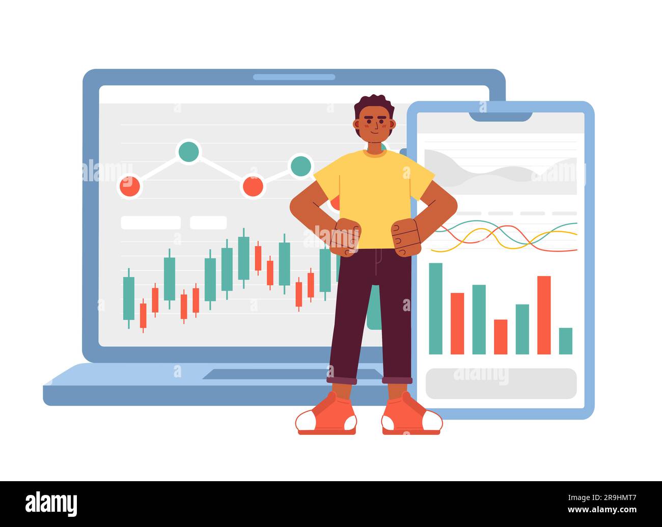 Businessman 2D vector isolated spot illustration Stock Vector Image ...