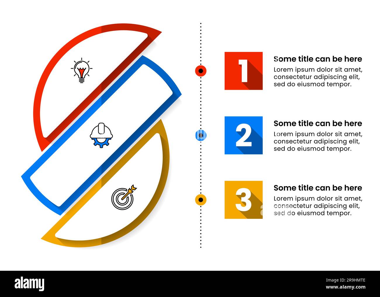 Infographic template with icons and 3 options or steps. Abstract shape. Can be used for workflow ...