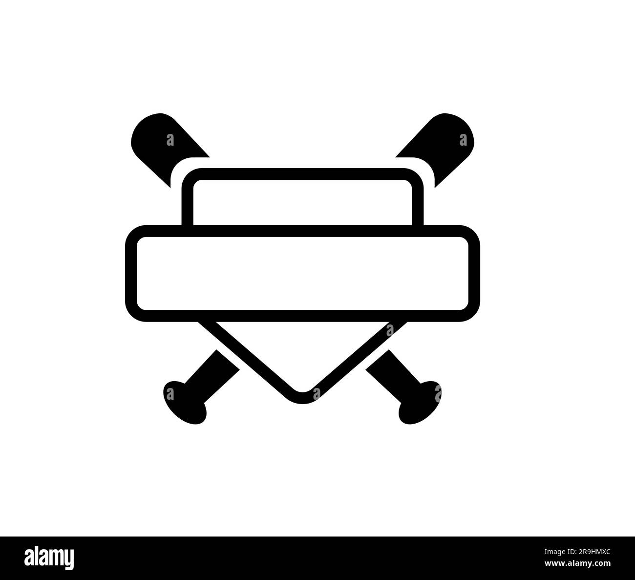 Baseball Home Plate Vector illustration. Silhouette. Playing. Home base ...