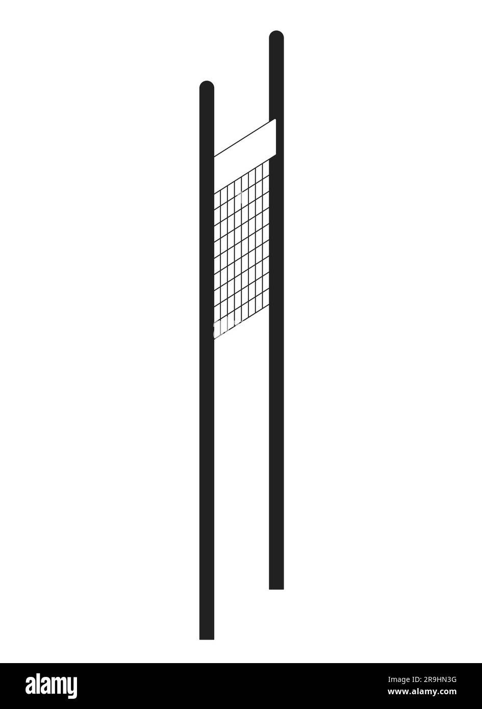 Volleyball net monochrome flat vector object Stock Vector Image & Art ...