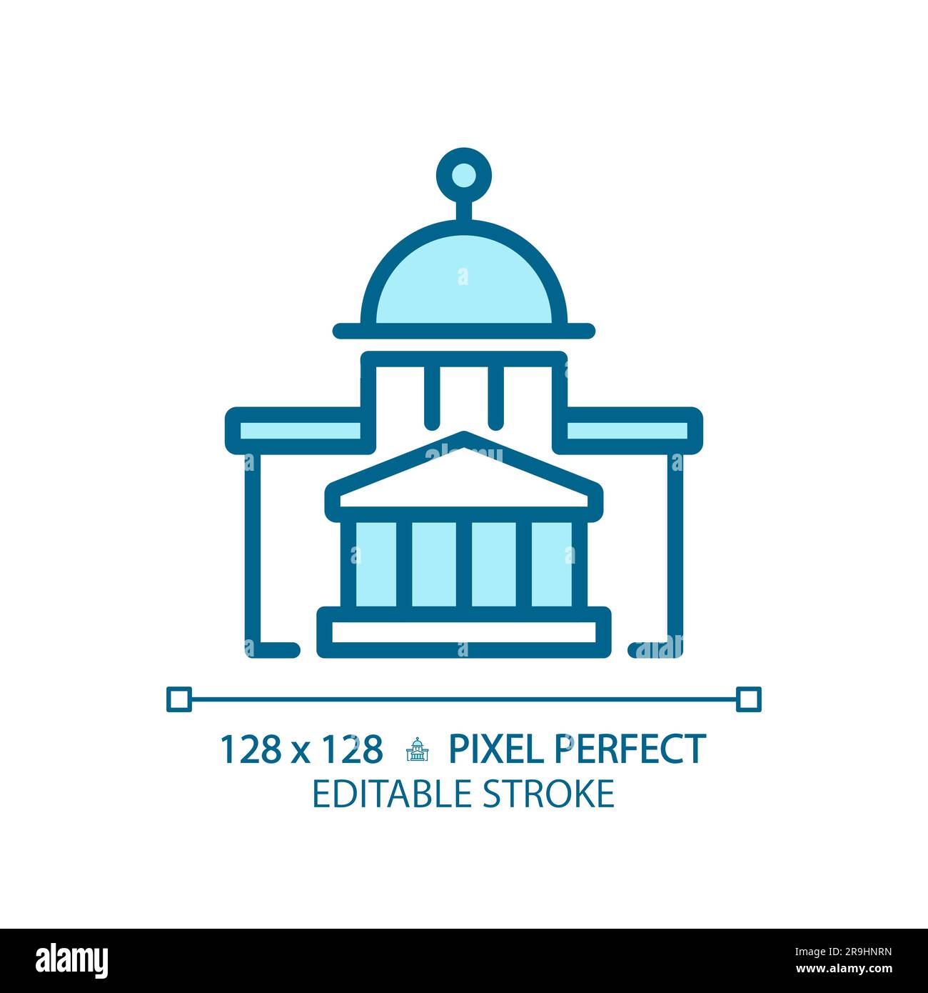 Editable pixel perfect blue government building icon Stock Vector Image ...