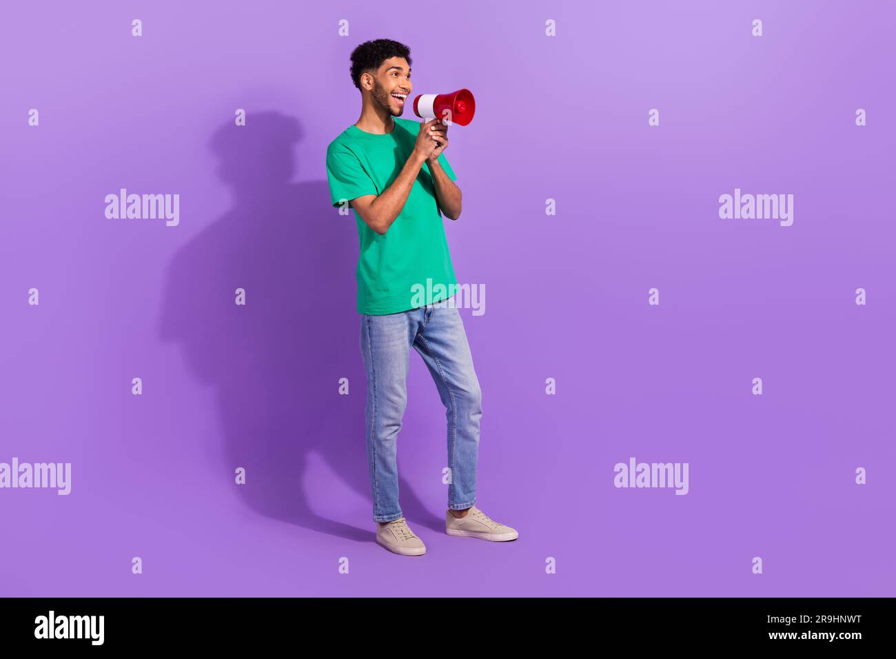 Full body photo of young funky guy hipster activist support lgbt human ...