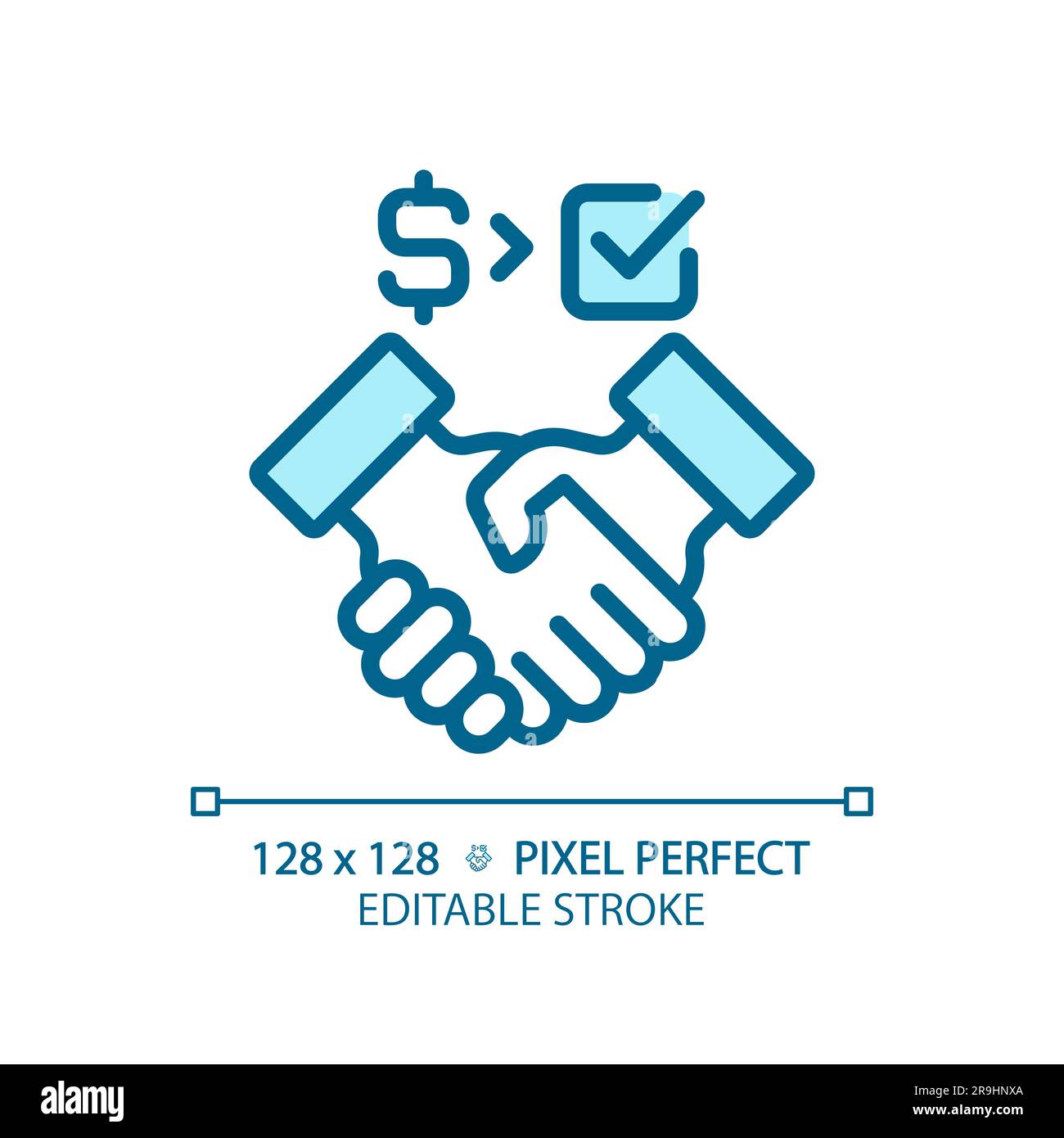 Editable pixel perfect blue partnership icon Stock Vector Image & Art ...