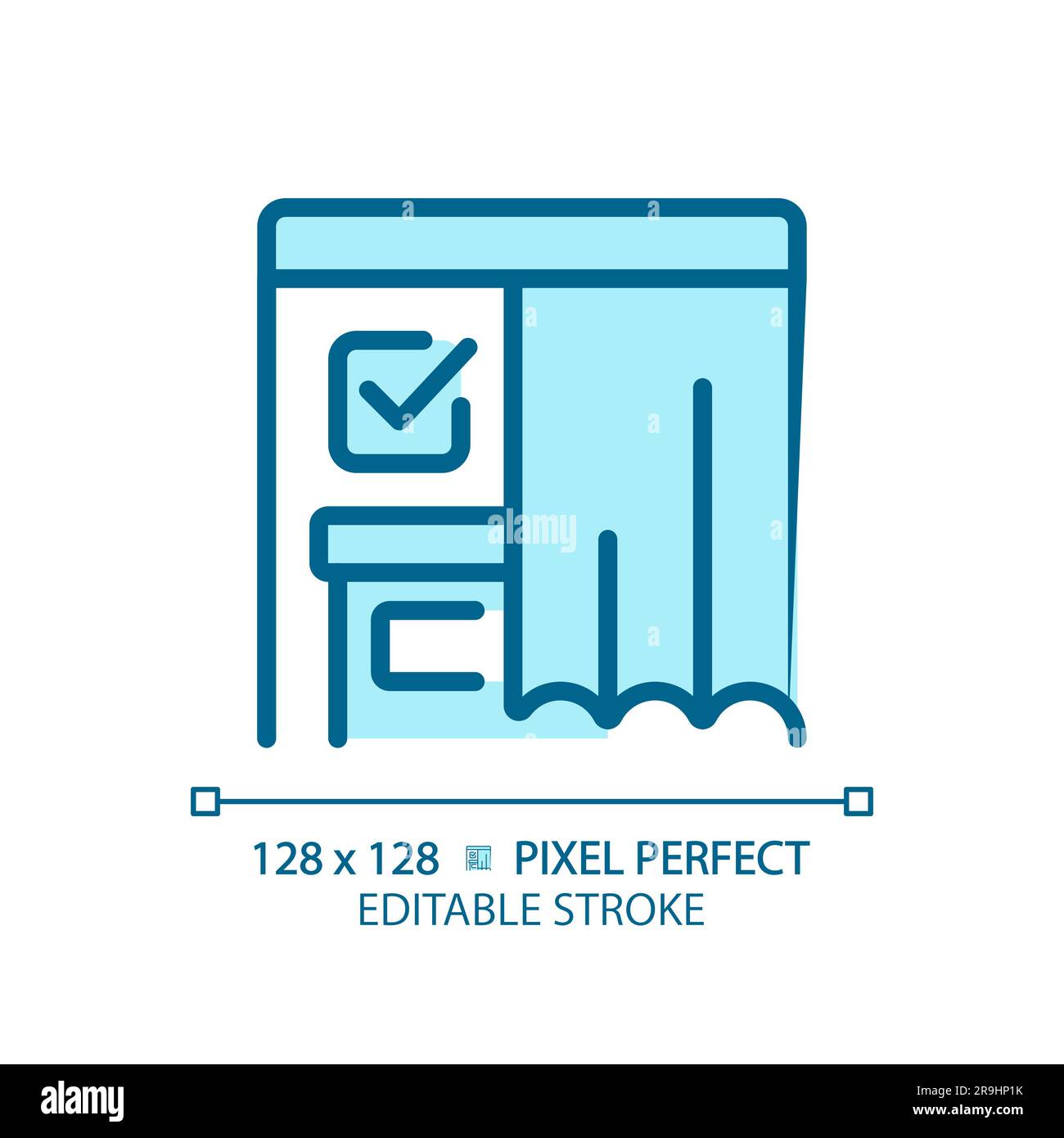 Editable pixel perfect blue voting booth icon Stock Vector Image & Art ...
