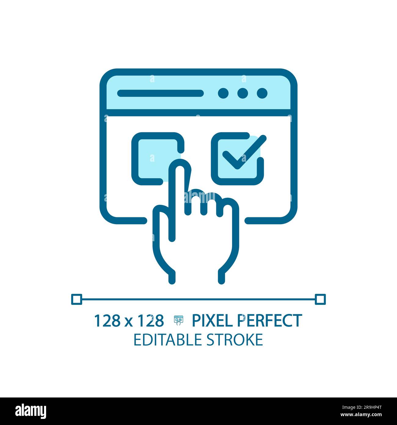 Editable pixel perfect blue electronic voting icon Stock Vector Image ...