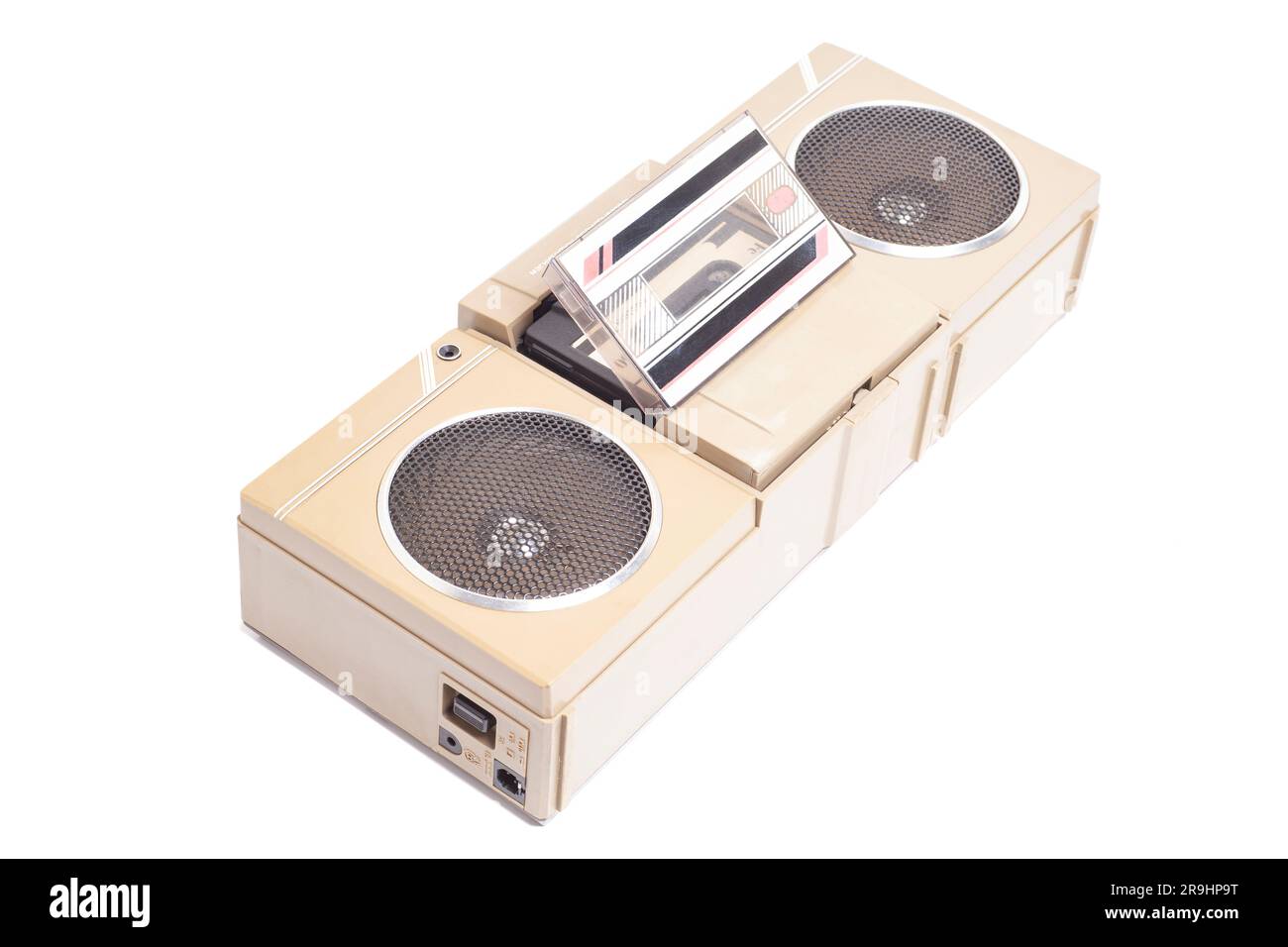 Retro portable stereo cassette player from 80s Stock Photo - Alamy
