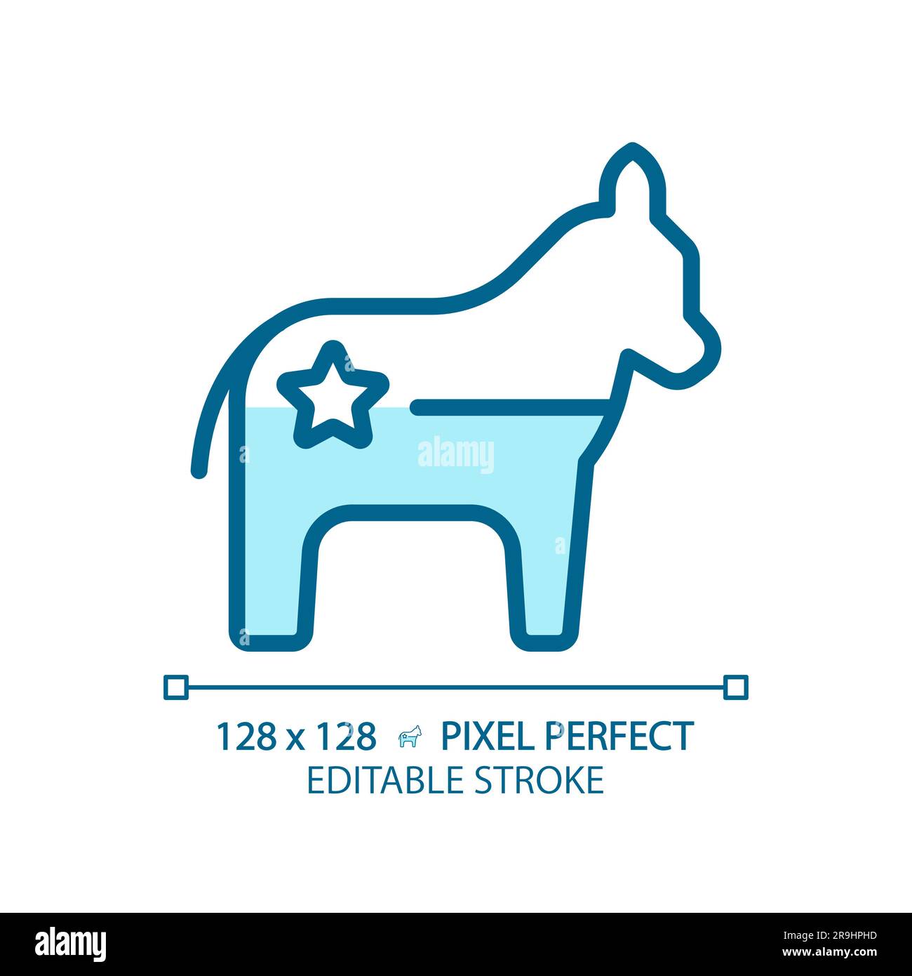 Editable pixel perfect blue Democratic Party logo Stock Vector Image ...