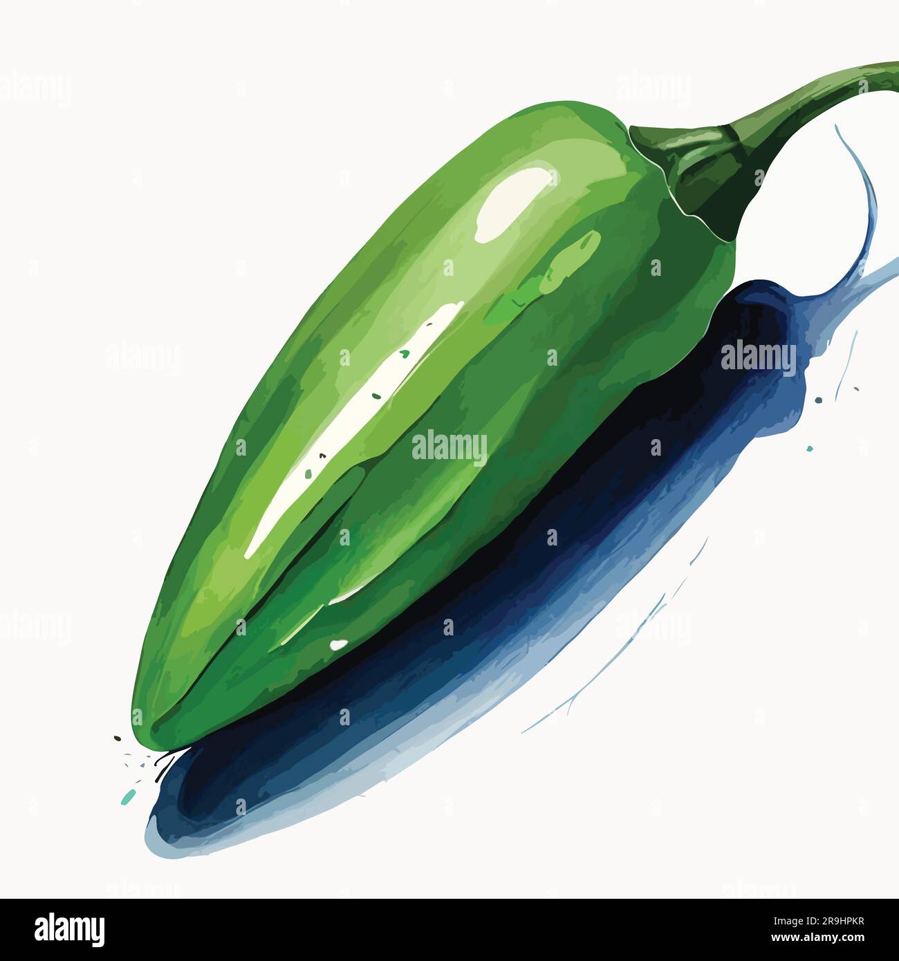 Chili watercolor art and illustration Stock Vector Image & Art - Alamy