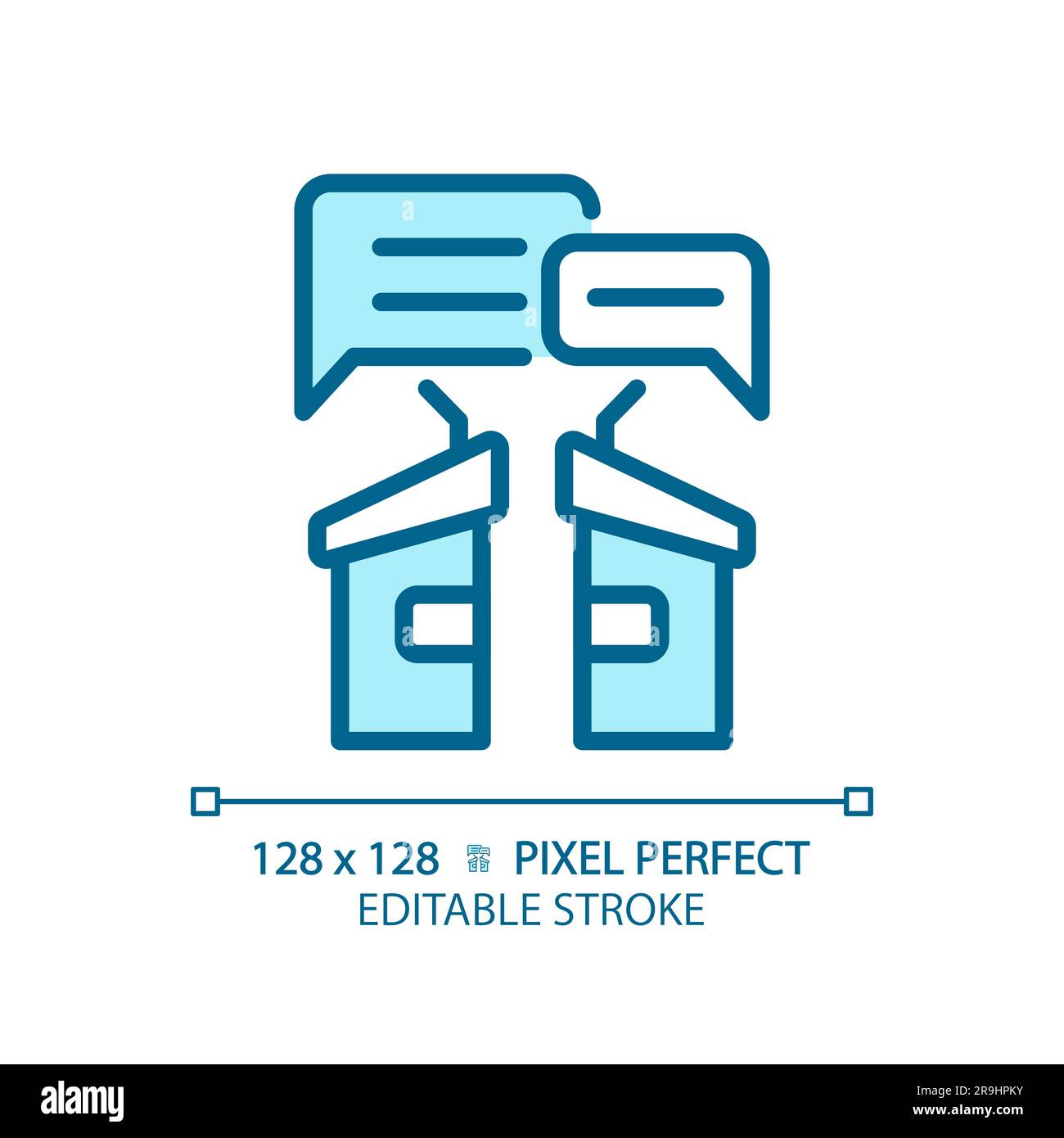 Editable pixel perfect dialog icons with voting concept Stock Vector ...