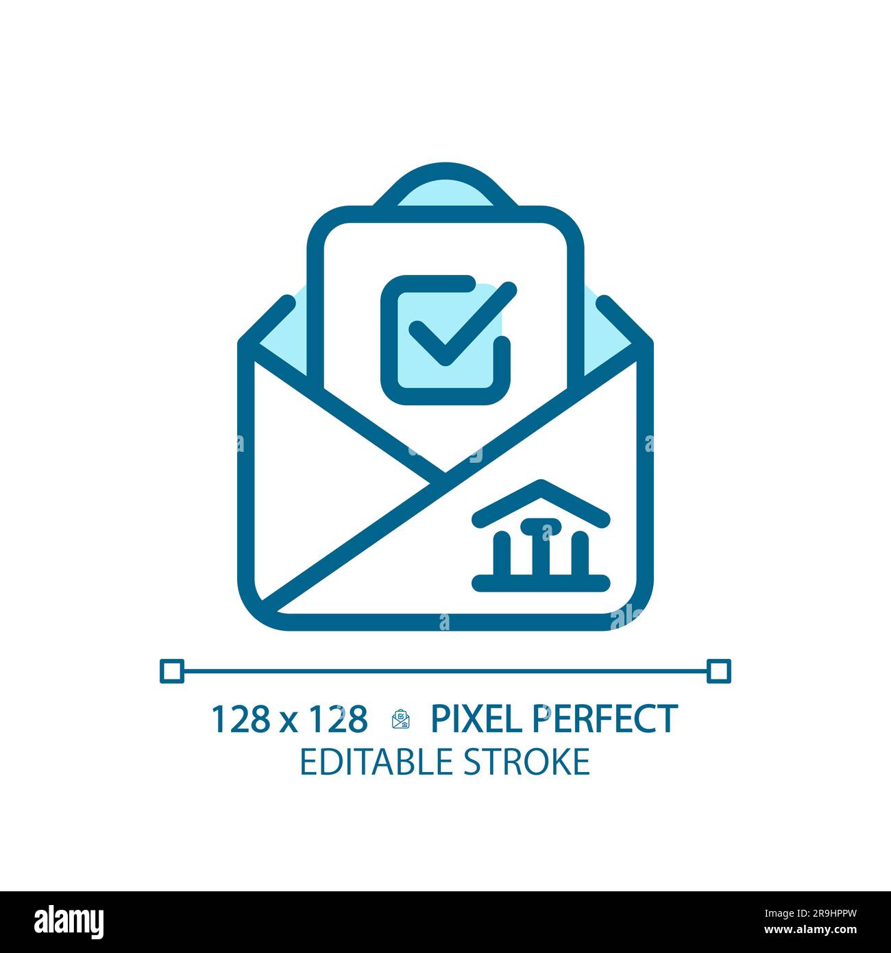 Blue envelope outline Stock Vector Images - Alamy