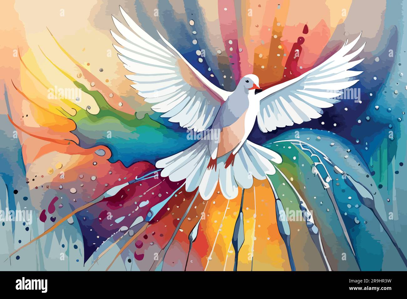 Drawing holy spirit dove symbol Stock Vector Images - Alamy