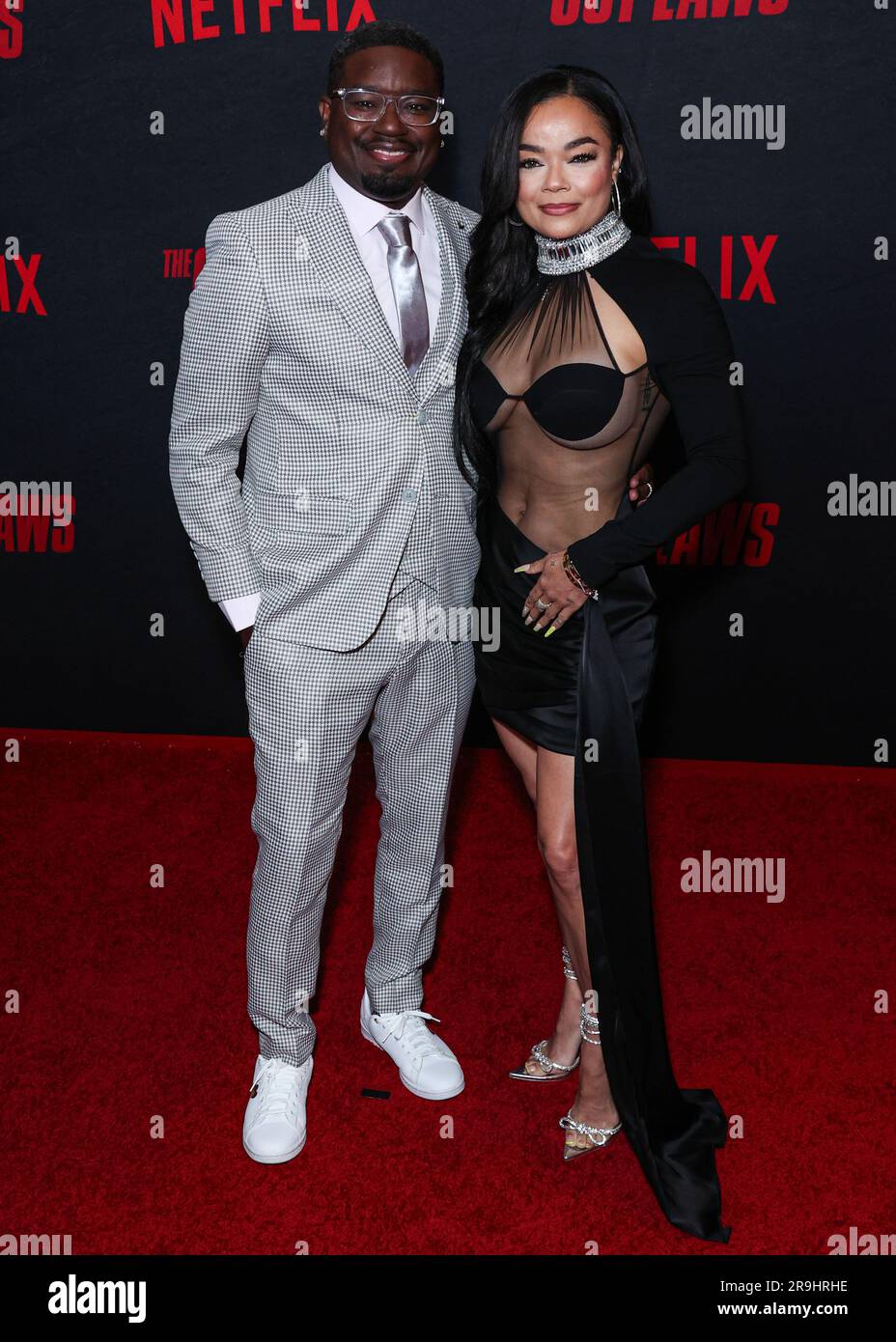 LOS ANGELES, CALIFORNIA, USA - JUNE 26: Lil Rel Howery and girlfriend Dannella Lane arrive at ...