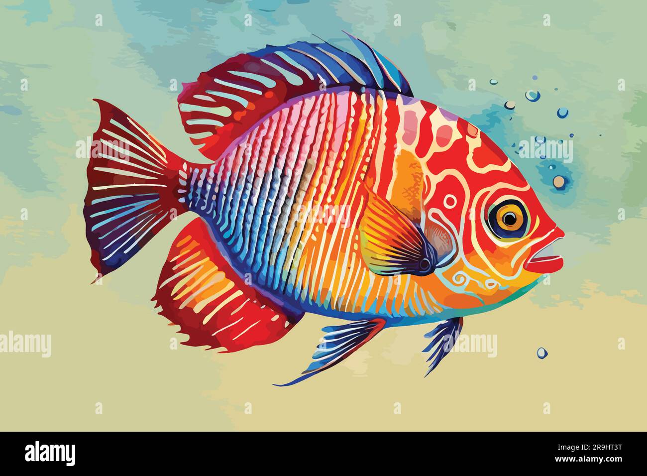 Blue discus Stock Vector Images - Alamy