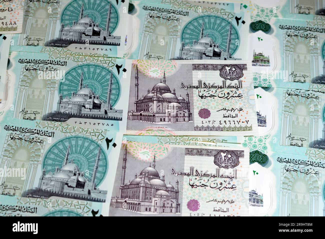 old 20 LE VS new Egyptian 20 EGP LE twenty polymer pounds cash money ...