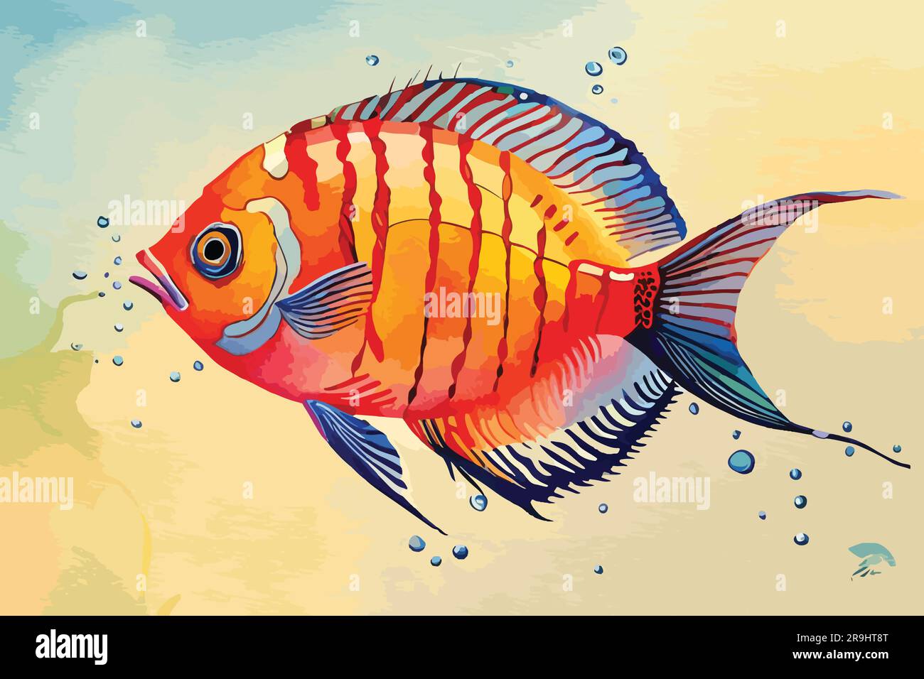 Blue discus Stock Vector Images - Alamy