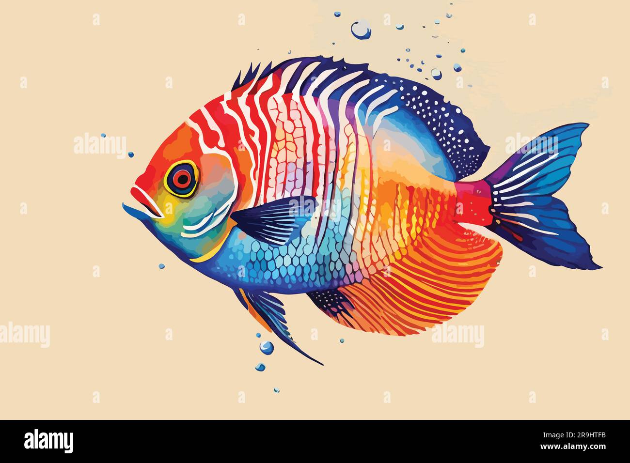 Blue discus Stock Vector Images - Alamy