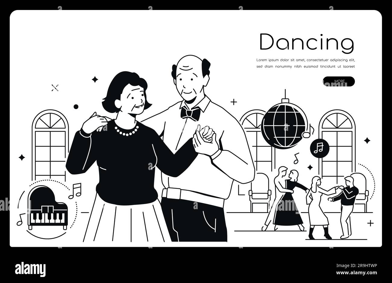 Retro fun dancing Stock Vector Images - Alamy