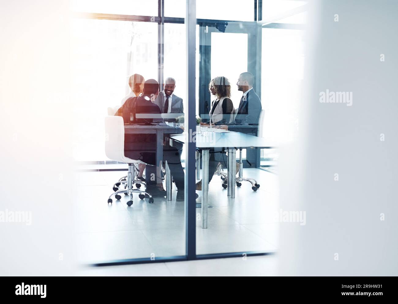 Strategy, planning and meeting with business people in office for ...