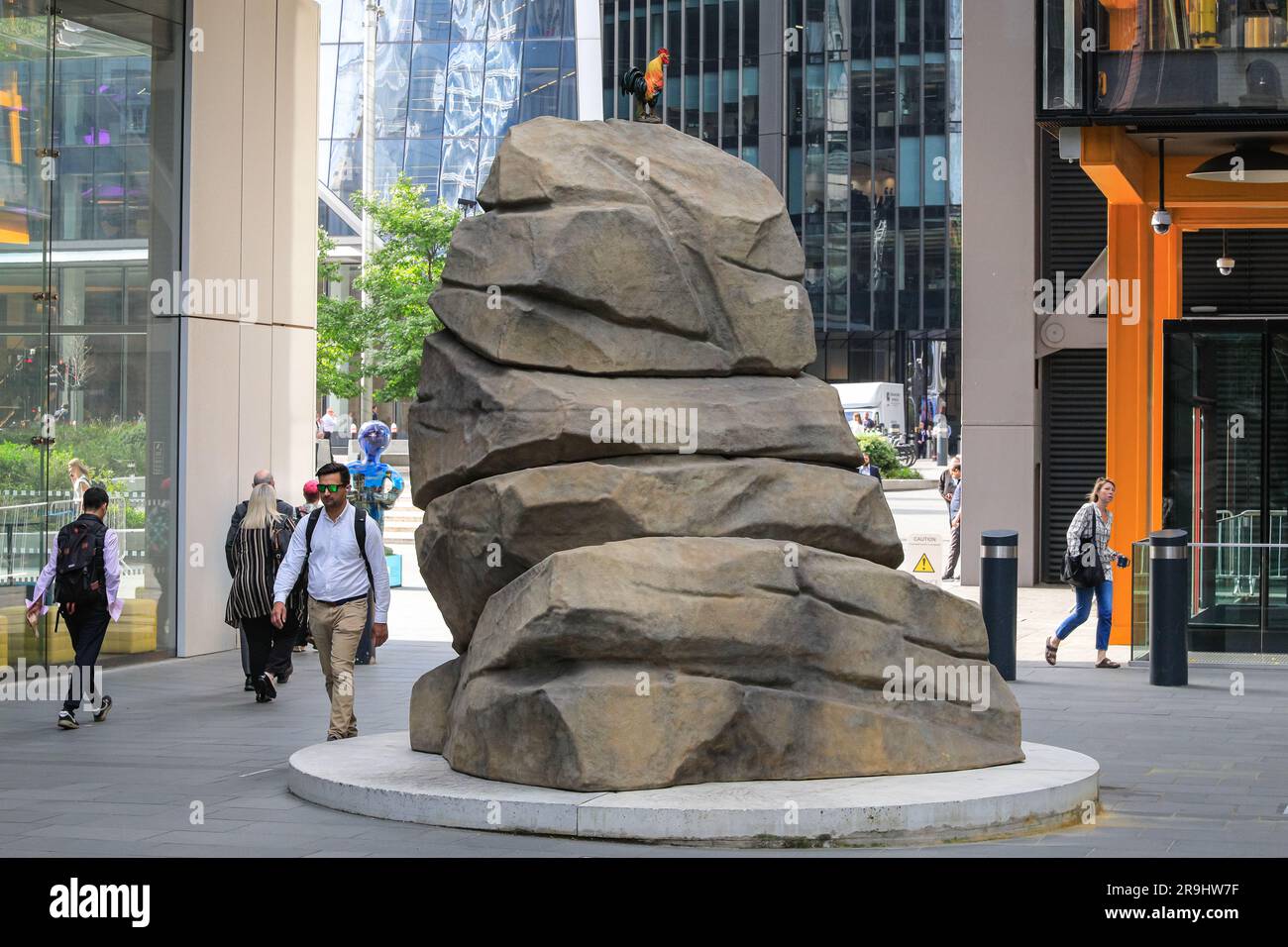 London, UK. 27th June, 2023. Staff and general public interact with ...