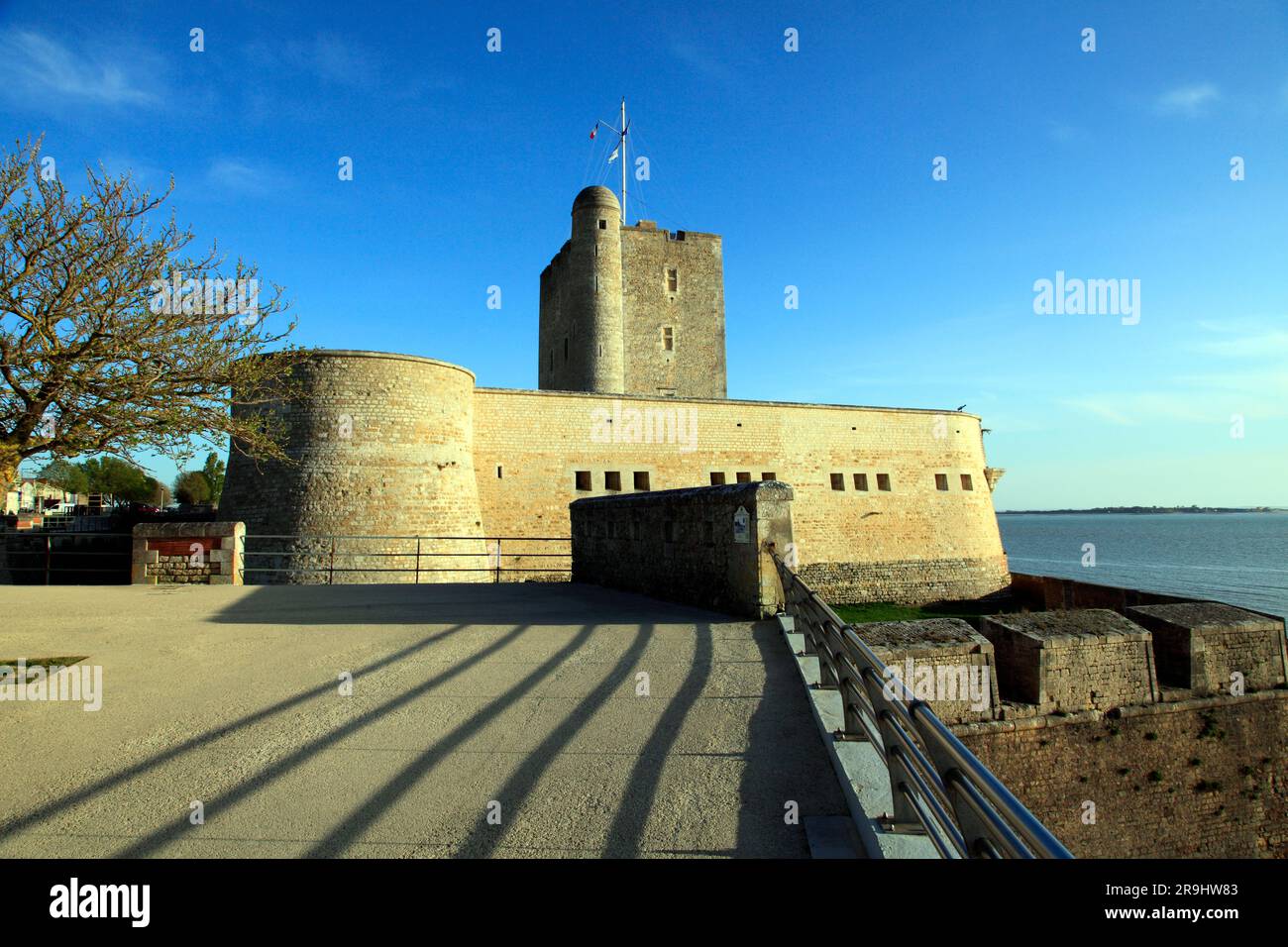 Fort Vauban located above the Grande Plage. Listed as a historical ...
