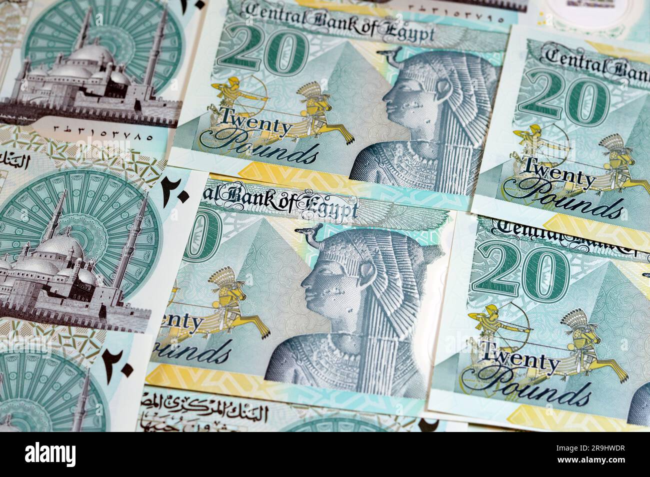 new Egyptian 20 EGP LE twenty polymer pounds cash money banknote bill ...