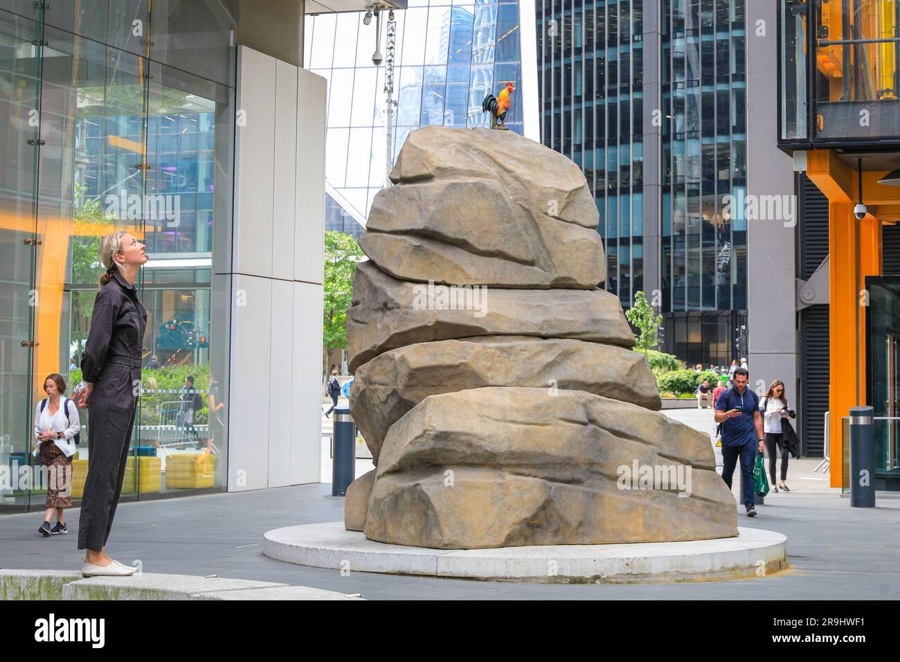 London, UK. 27th June, 2023. Staff and general public interact with ...