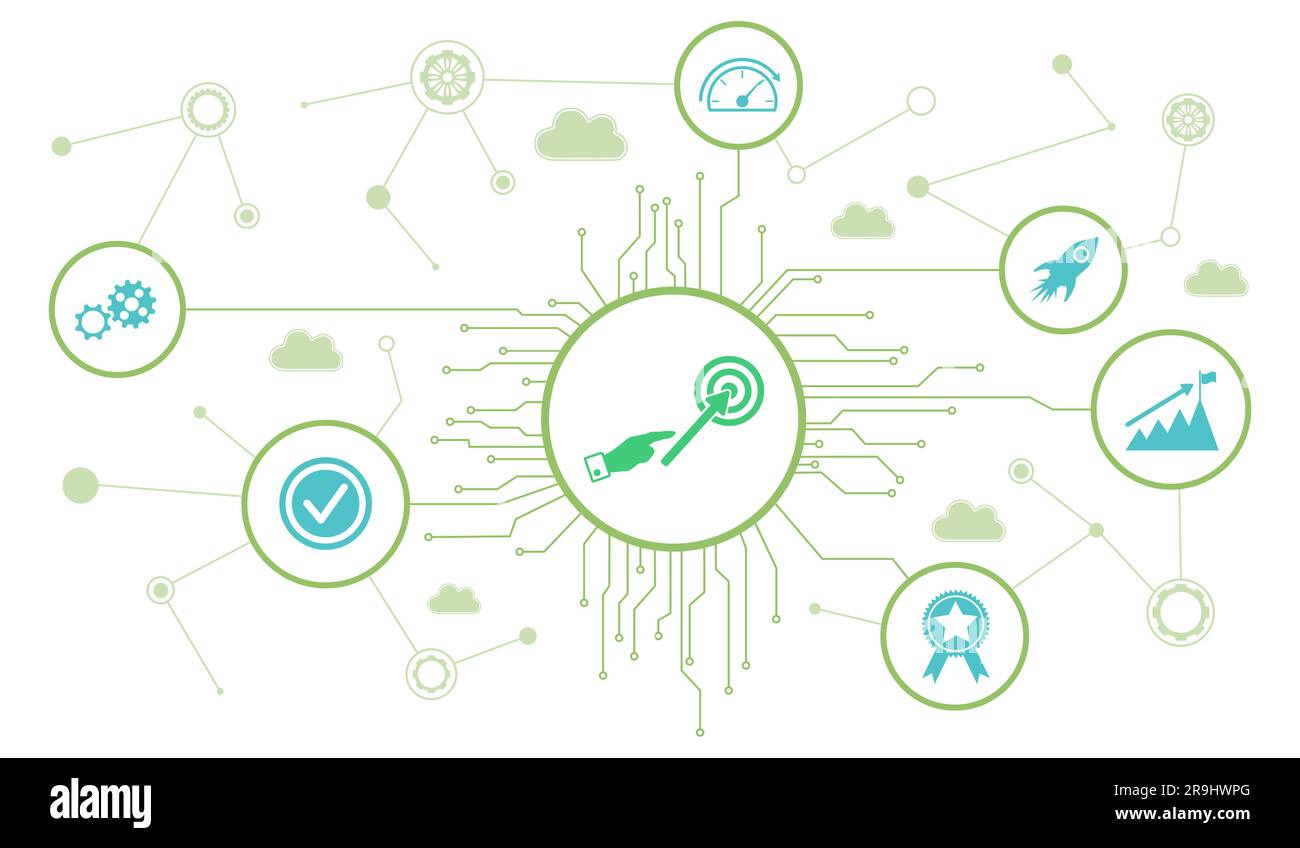 Concept motivation connected icons hi-res stock photography and images ...