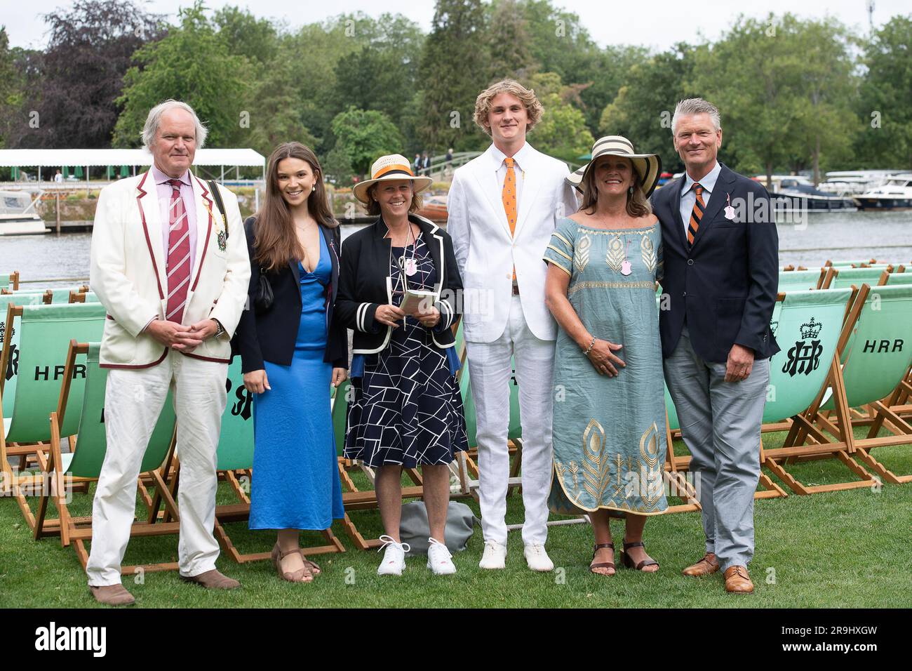 Henley-on-Thames, Oxfordshire, UK. 27th June, 2023. Members and rowers ...