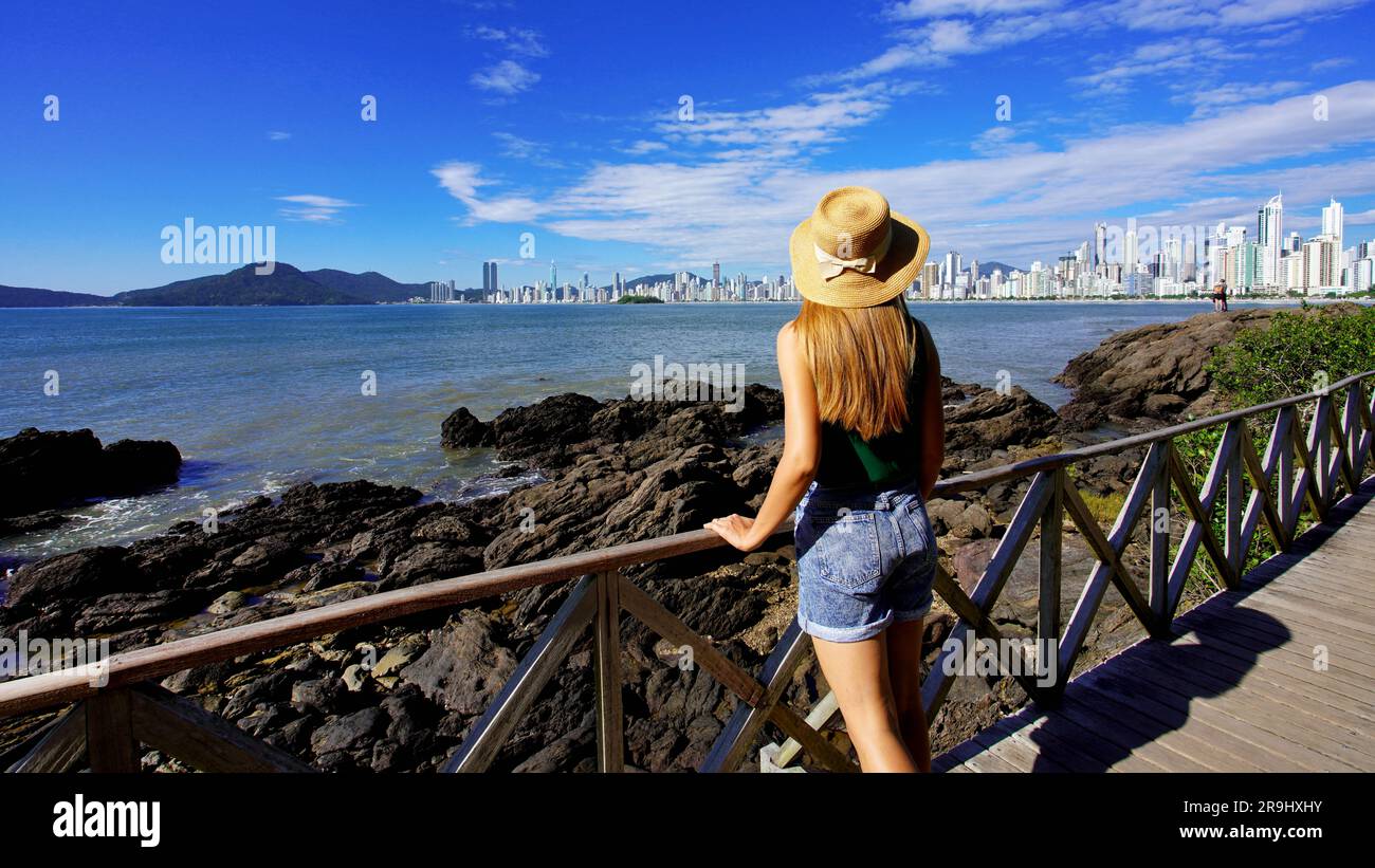 Holidays in Balneario Camboriu, Santa Catarina, Brazil. Panoramic ...