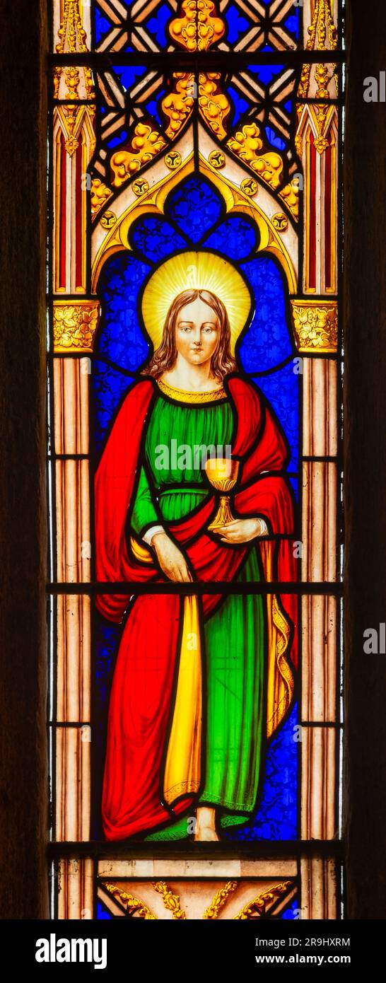 Stained glass window by Dixes and Williams 1845 village parish church ...