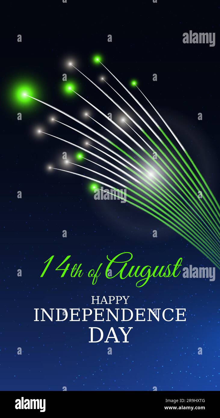 August 14, pakistan independence day, vector template with pakistani ...