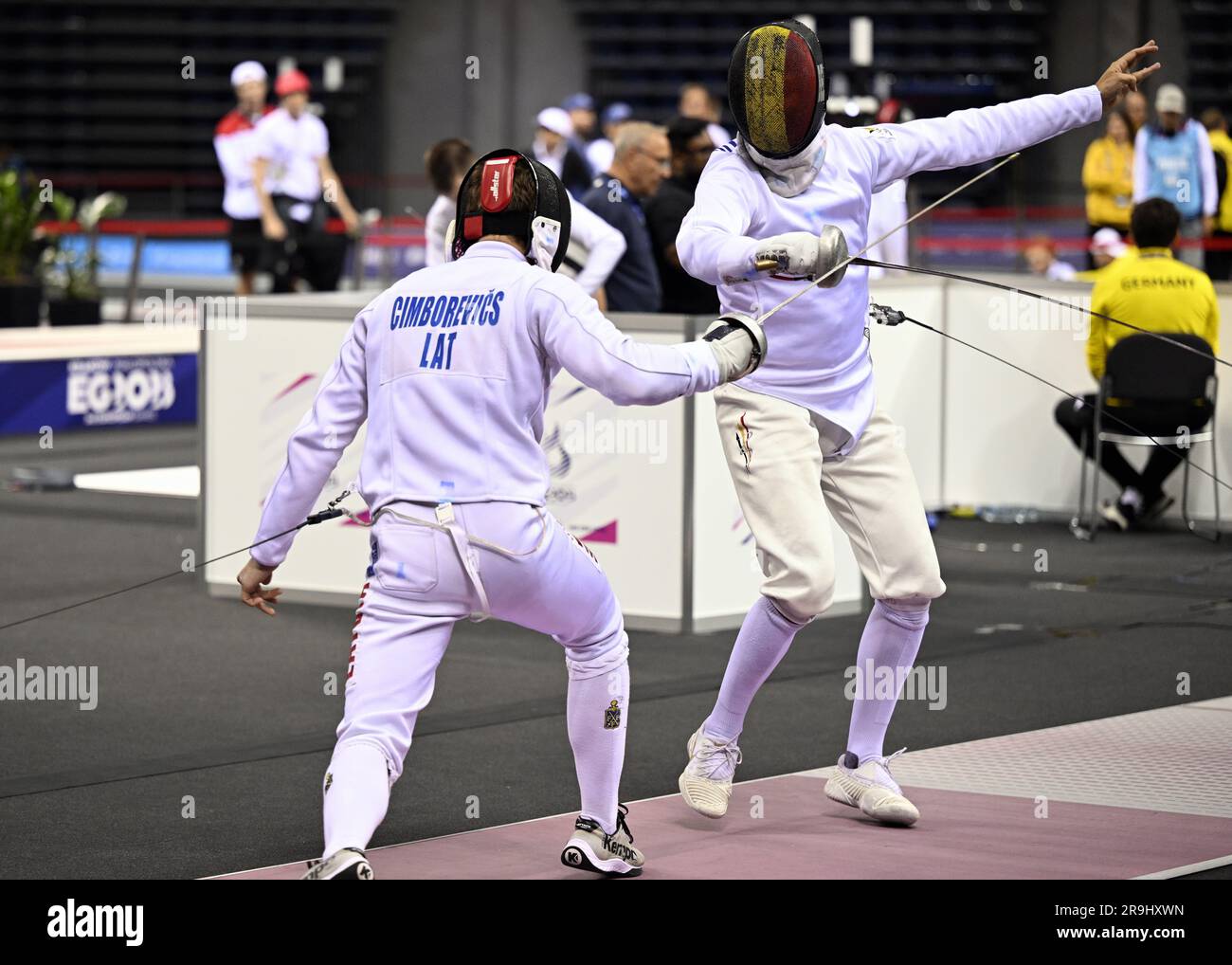 Krakow, Poland. 27th June, 2023. Fencing Athlete Marc Housieaux ...