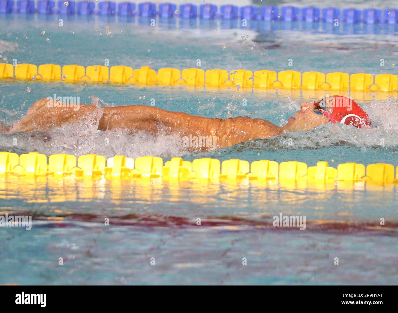 Mewen Tomac, Men Heat 200 M backstroke during the French Elite Swimming ...