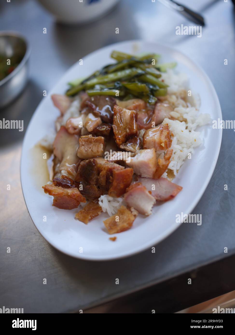 Bbq pork crispy rice hi-res stock photography and images - Alamy