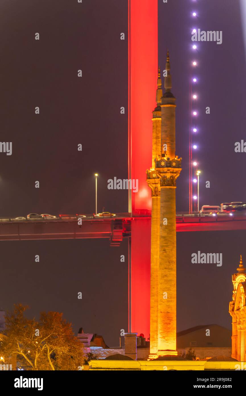 Istanbul bosphorus at night Stock Photo - Alamy