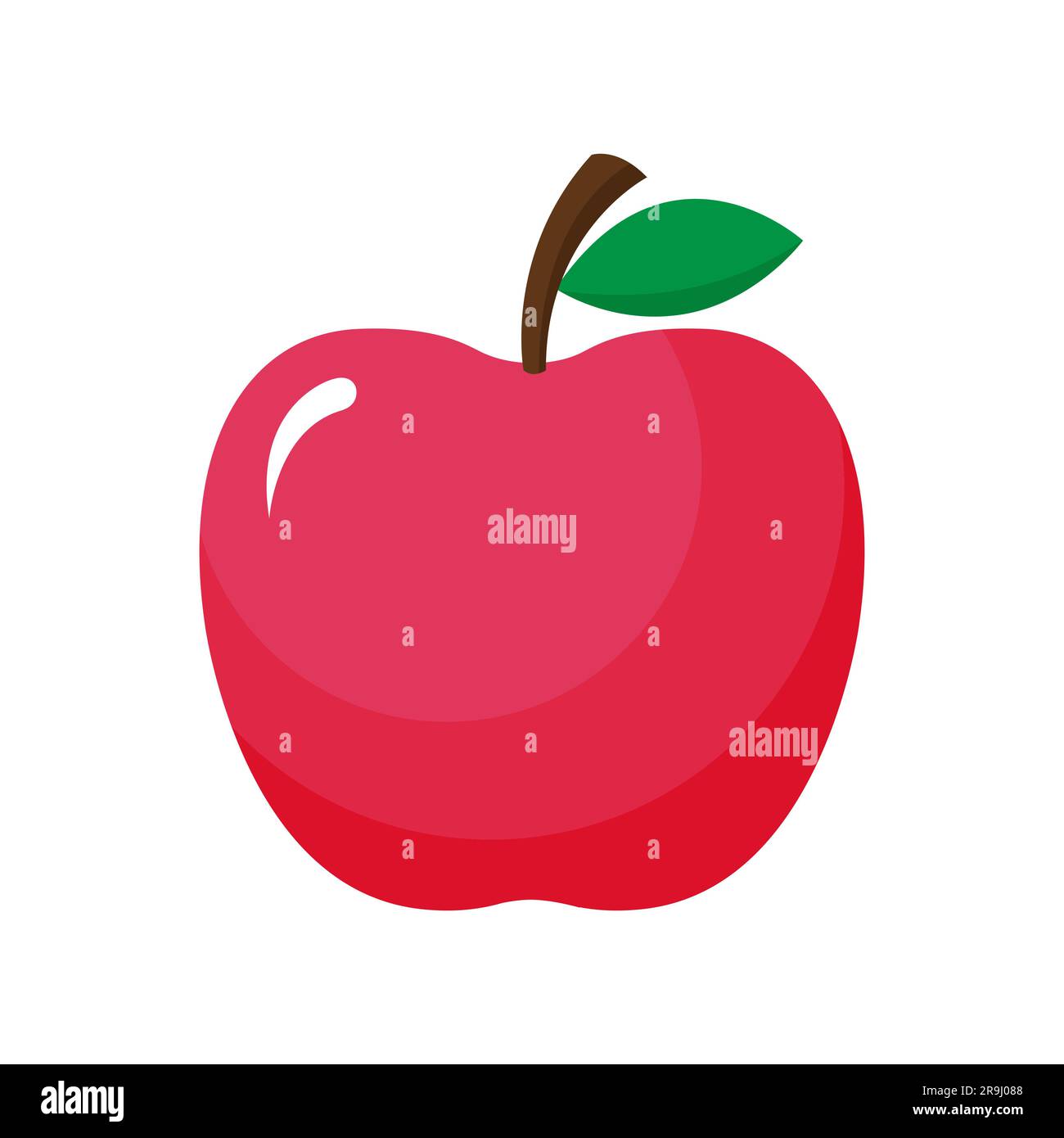 Apple red icon line art style isolated on white background vector illustration eps 10 Stock ...