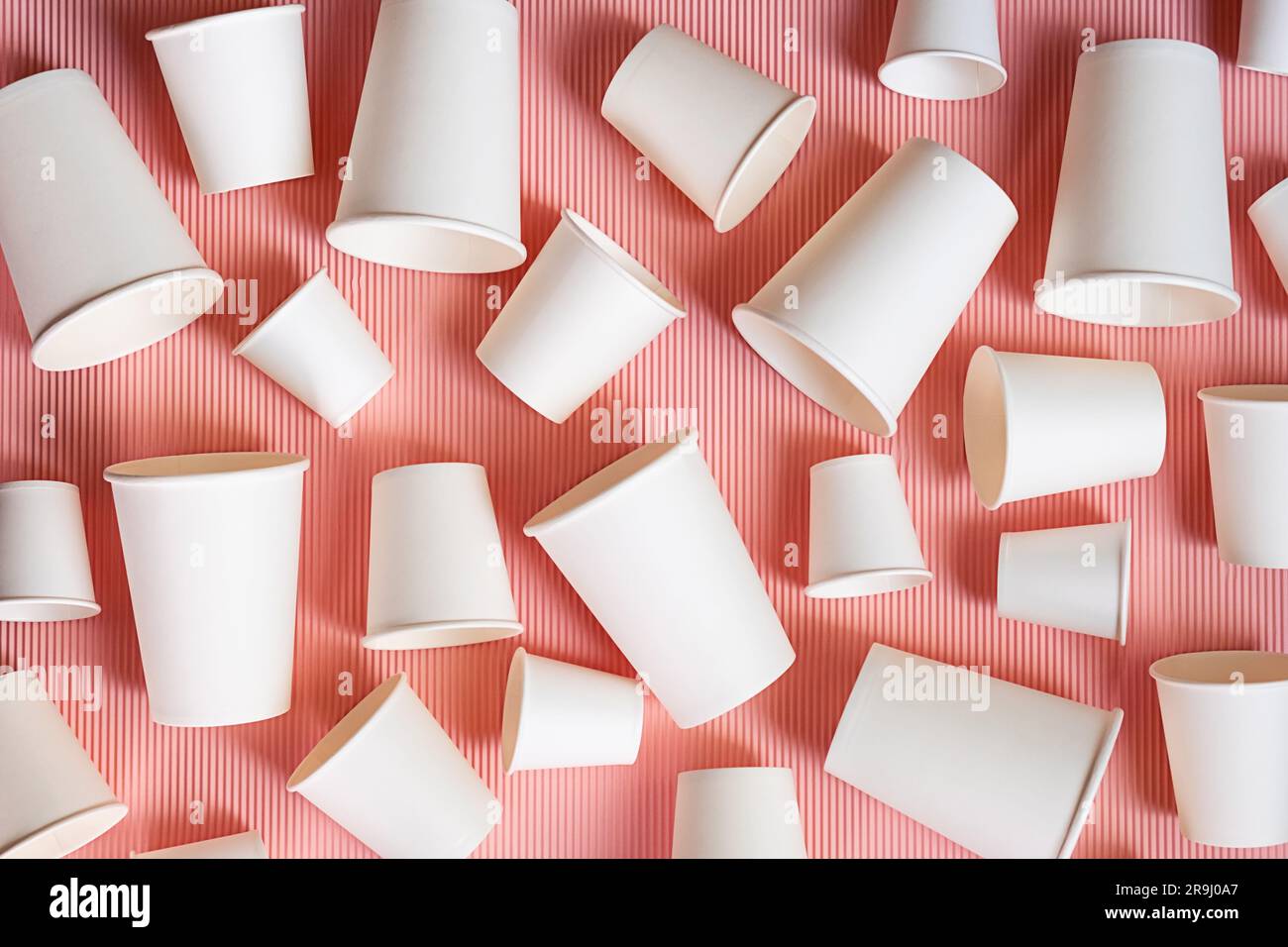 Different sized to go coffee cups. Various paper coffee cups Stock ...