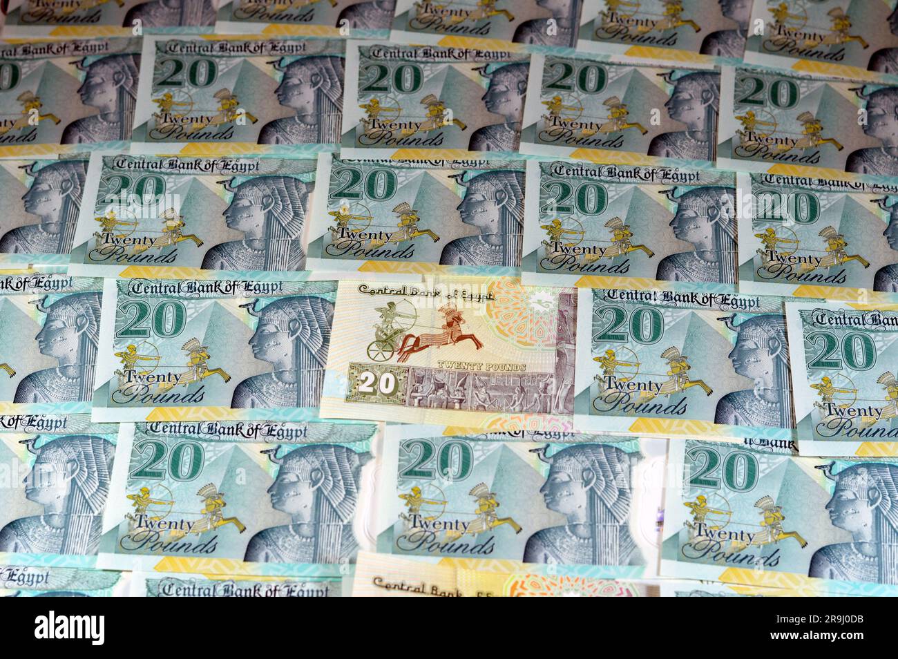 old 20 LE VS new Egyptian 20 EGP LE twenty polymer pounds cash money ...