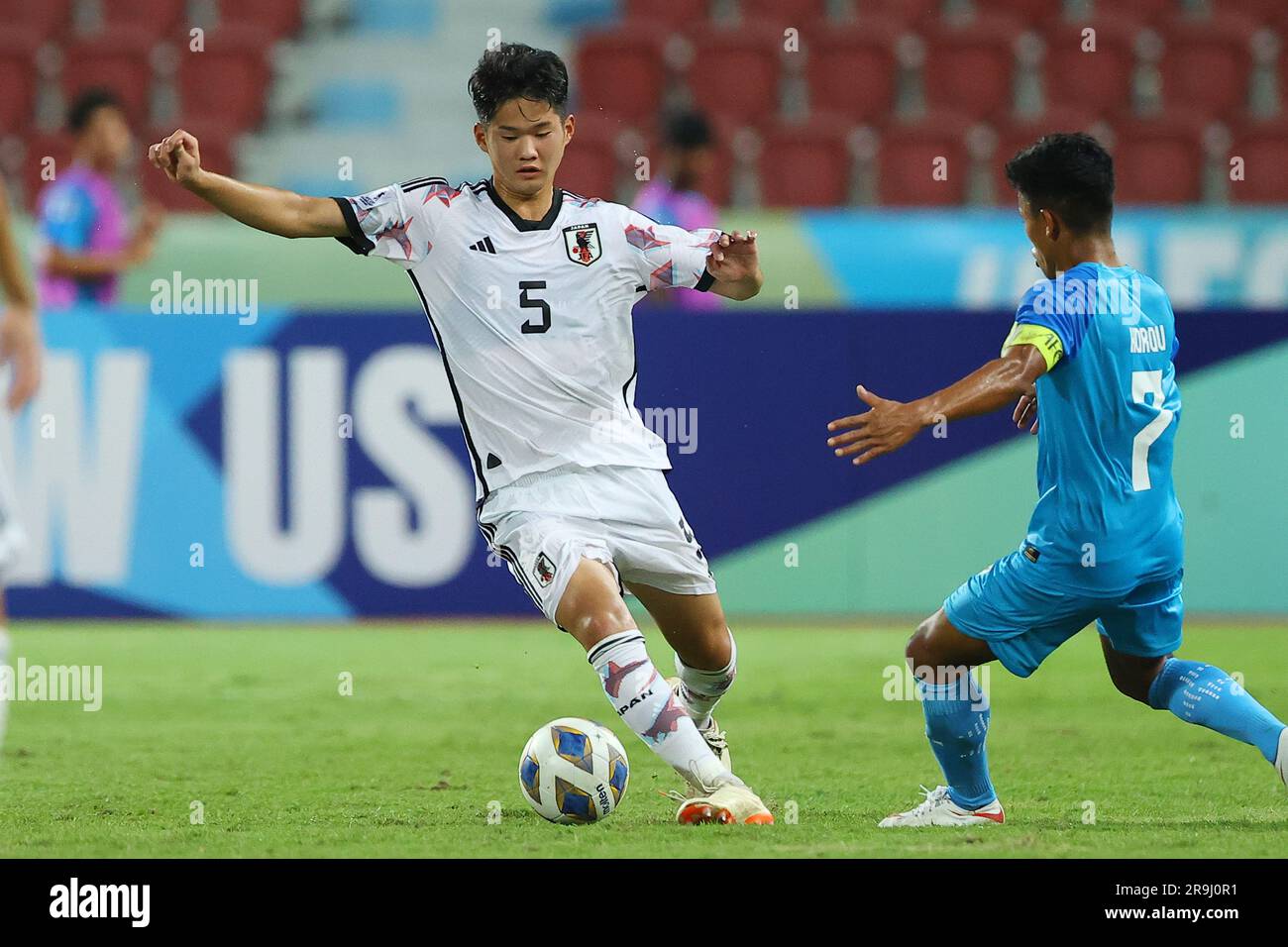 Bangkok, Thailand. 23rd June, 2023. Japan's Shuto Nagano during the 2023 AFC U-17 Asian Cup ...