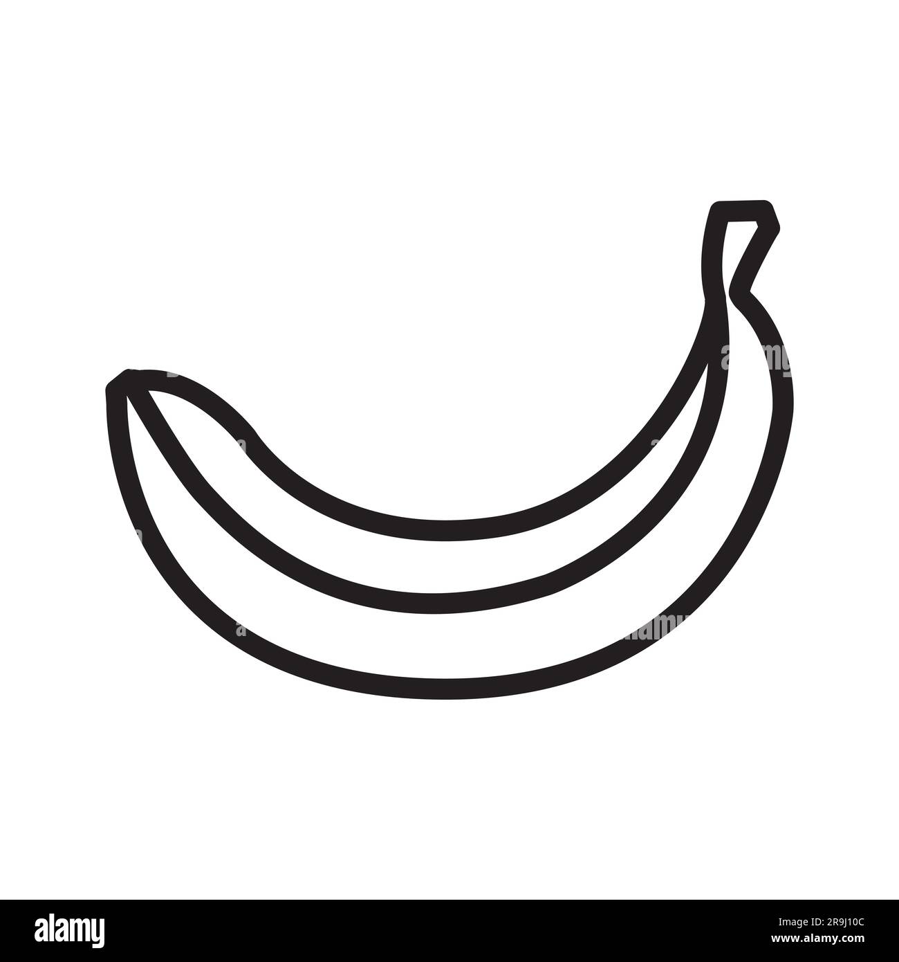 Banana fruit linear icon isolated on white background eps 10 Stock ...