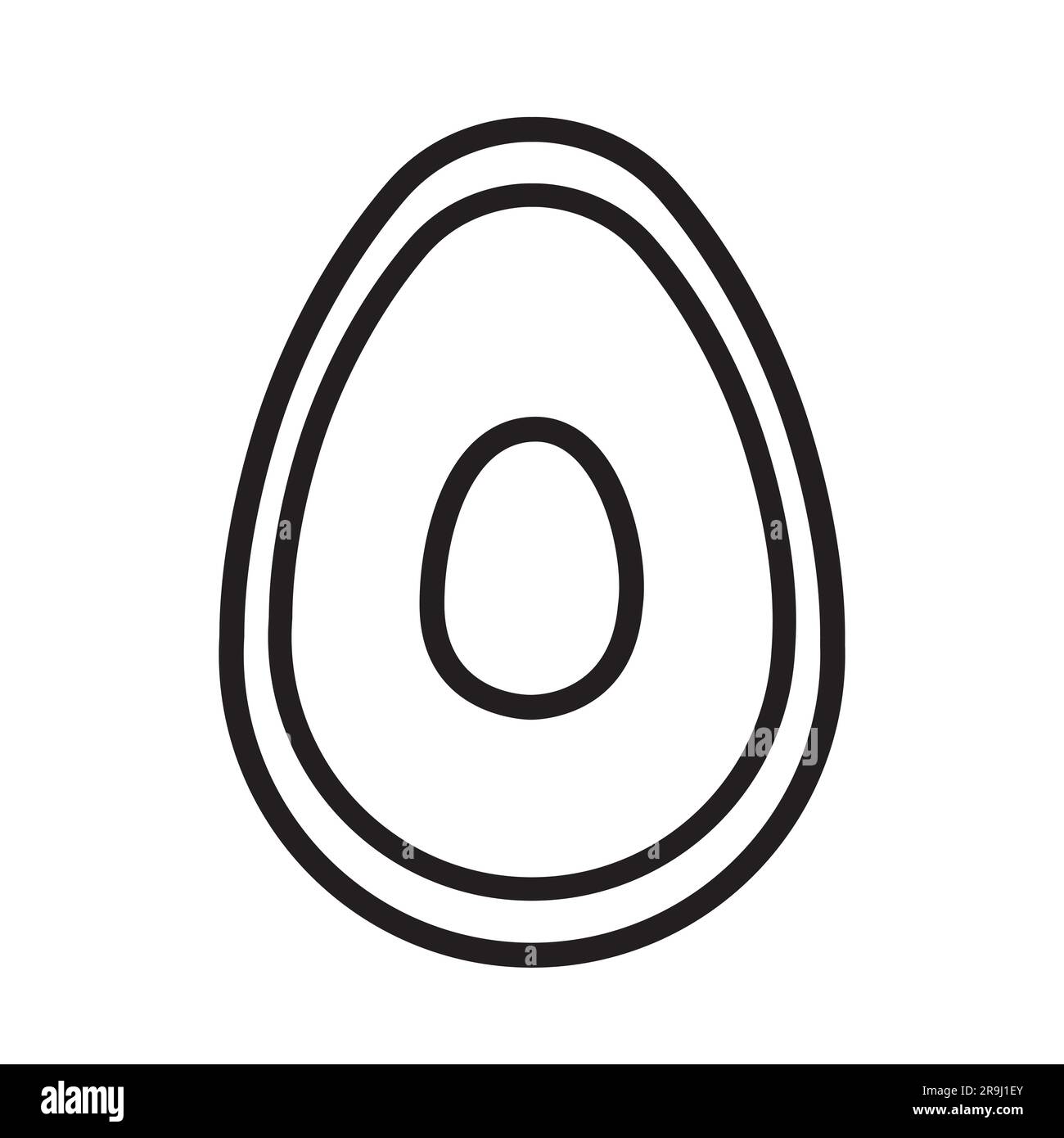 avocado outline icon fruit and vegetable vector illustration isolated ...