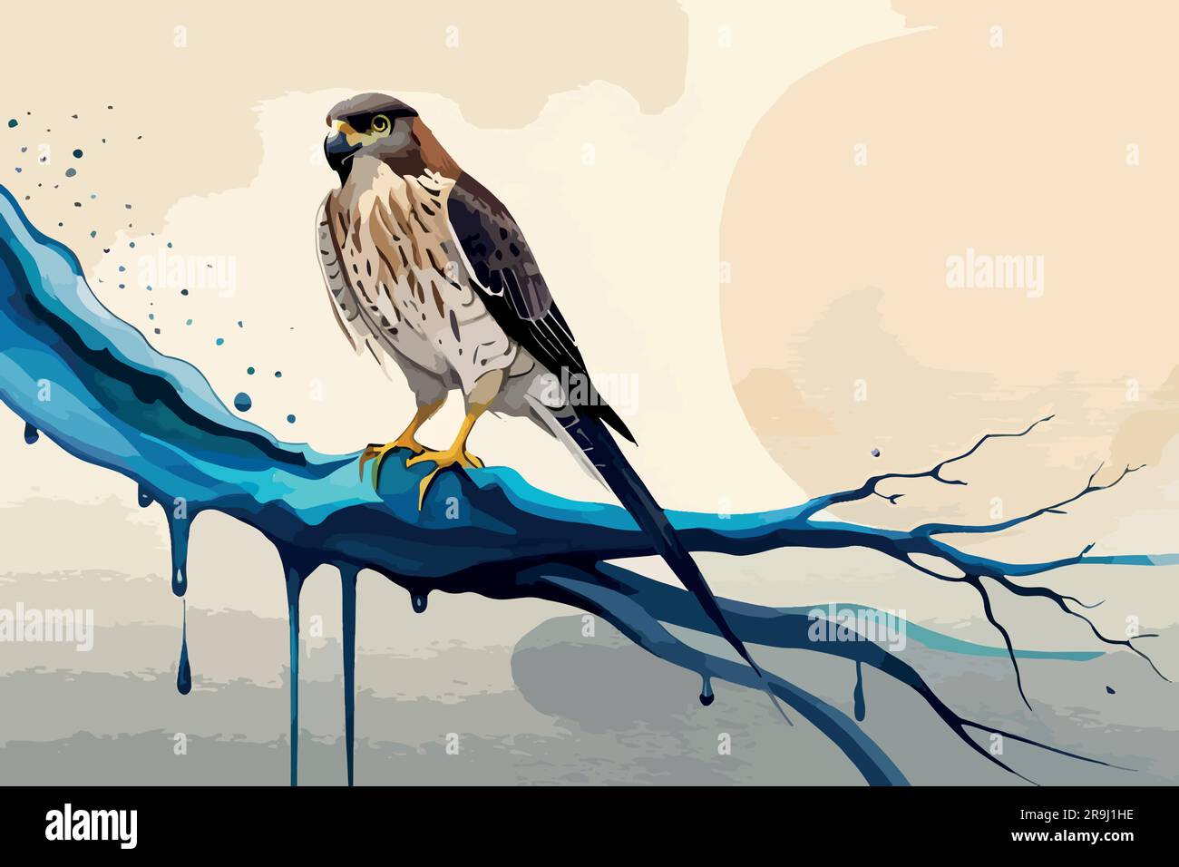 Falcon hunting Stock Vector Images - Alamy
