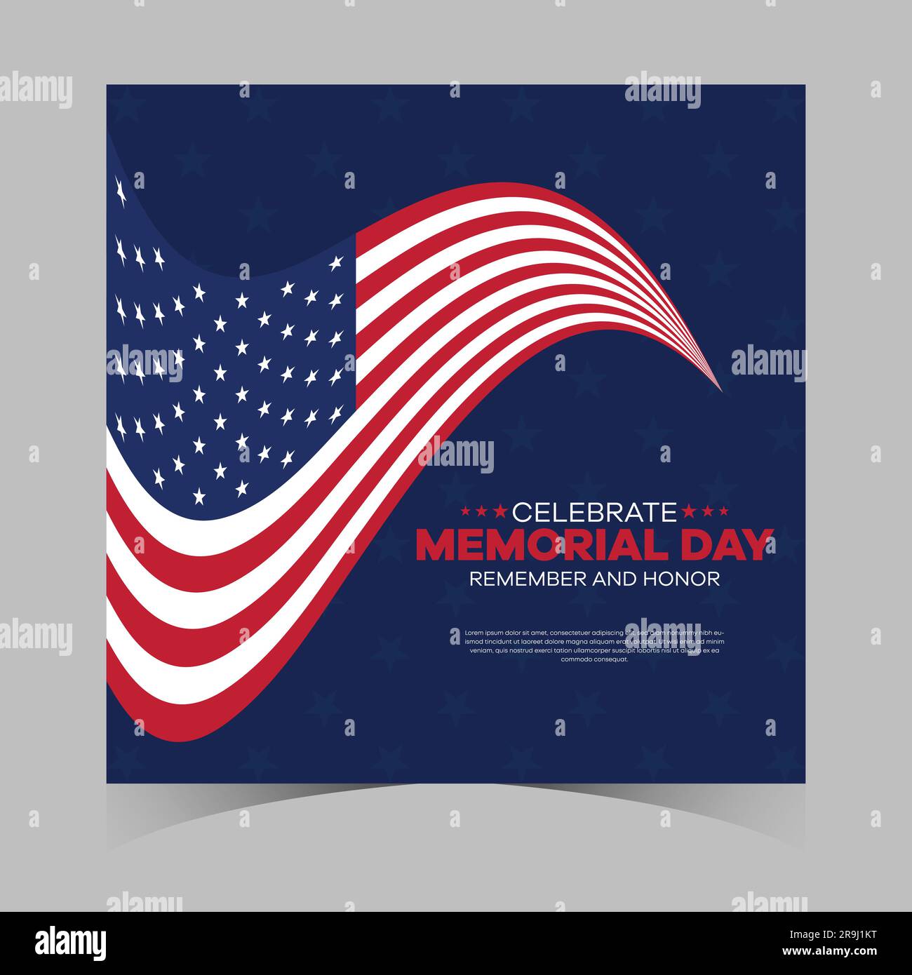 Memorial Day Sale Web Banner Happy Memorial Day Holiday Sale Post