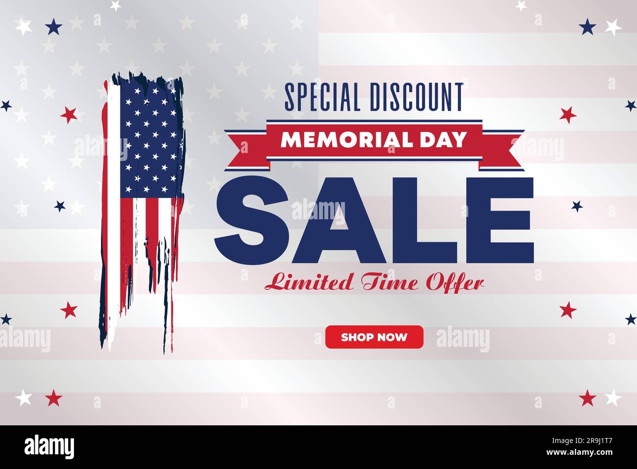 memorial day sale web banner. happy memorial day holiday sale post ...