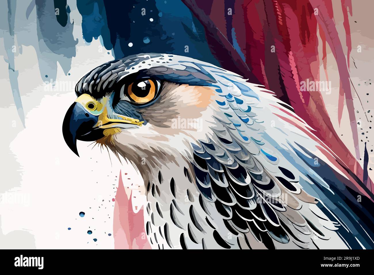 Falcon hunting Stock Vector Images - Alamy