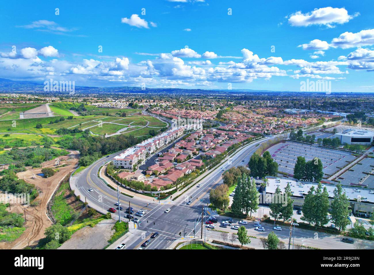 Suburban neighborhood taken in hi-res stock photography and images - Alamy